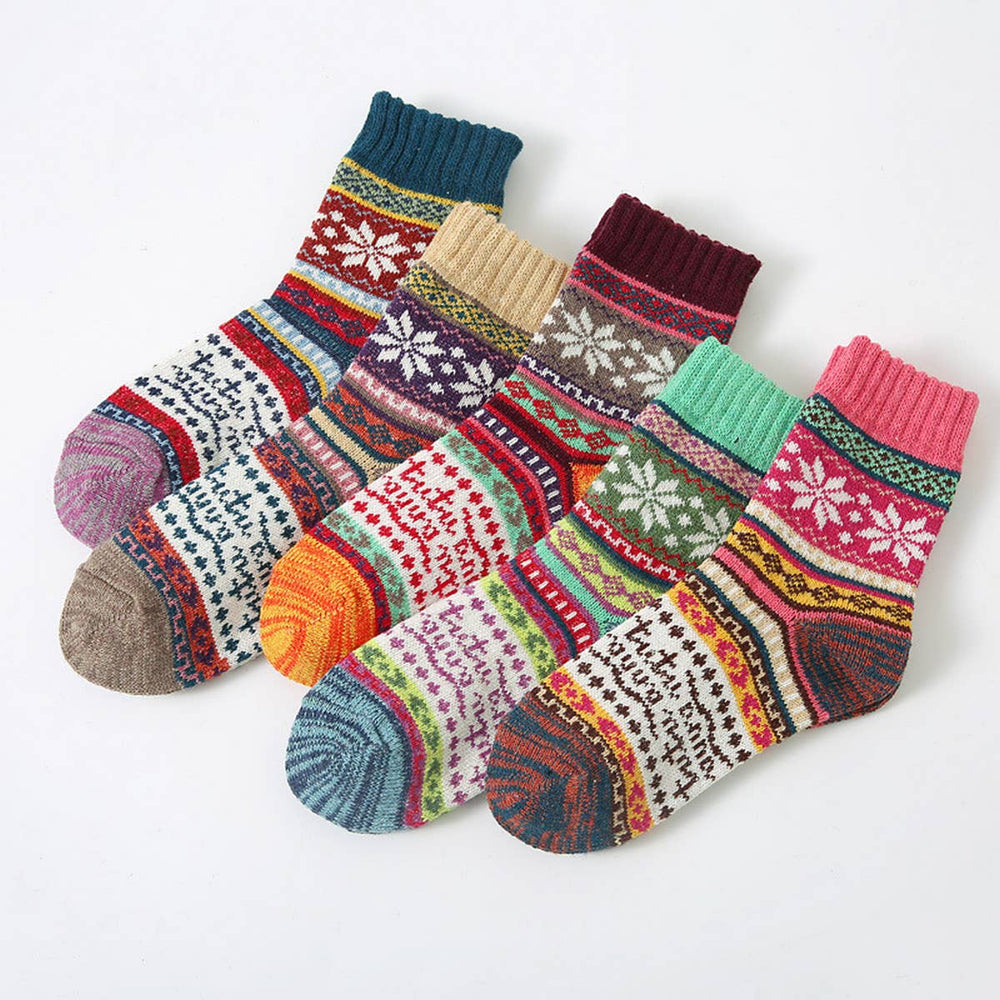 Snow Flake Fair Aisle Socks – 218